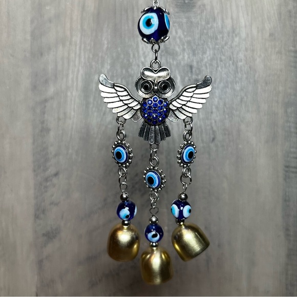 Accents | Owl Evil Eye Bells Wall Hanger | Poshmark